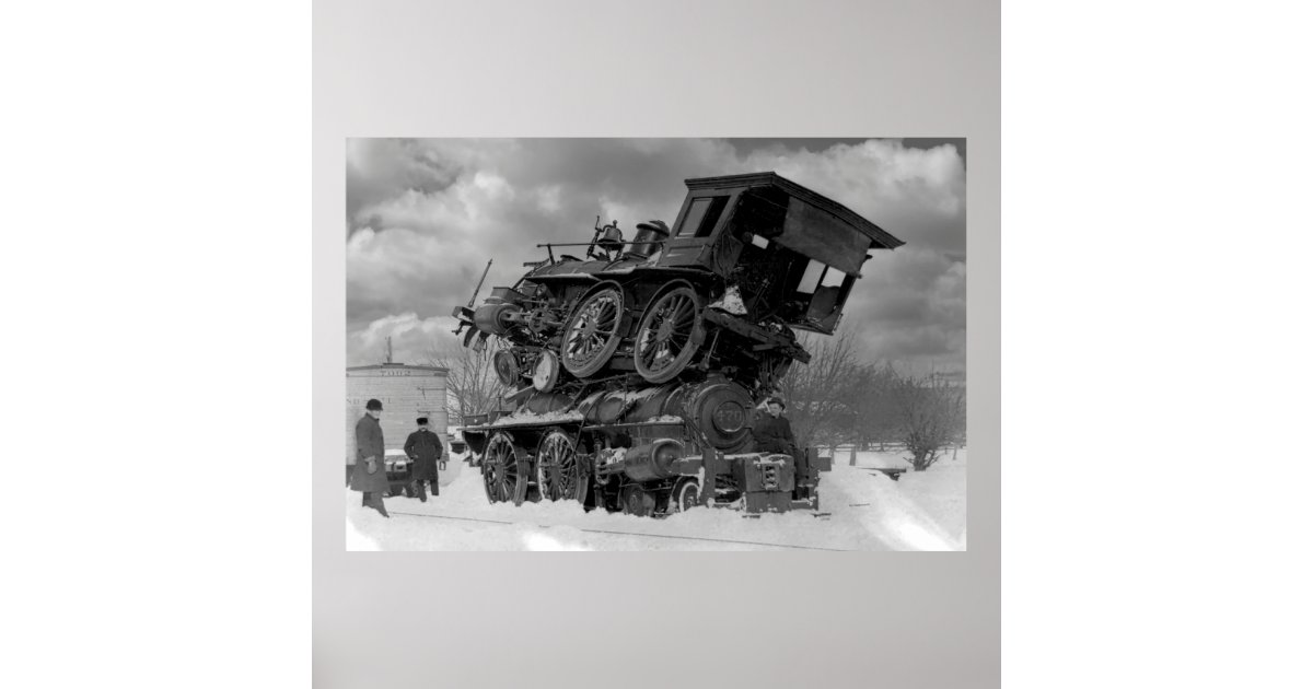 Steam Locomotive Sandwich 1885 Poster | Zazzle