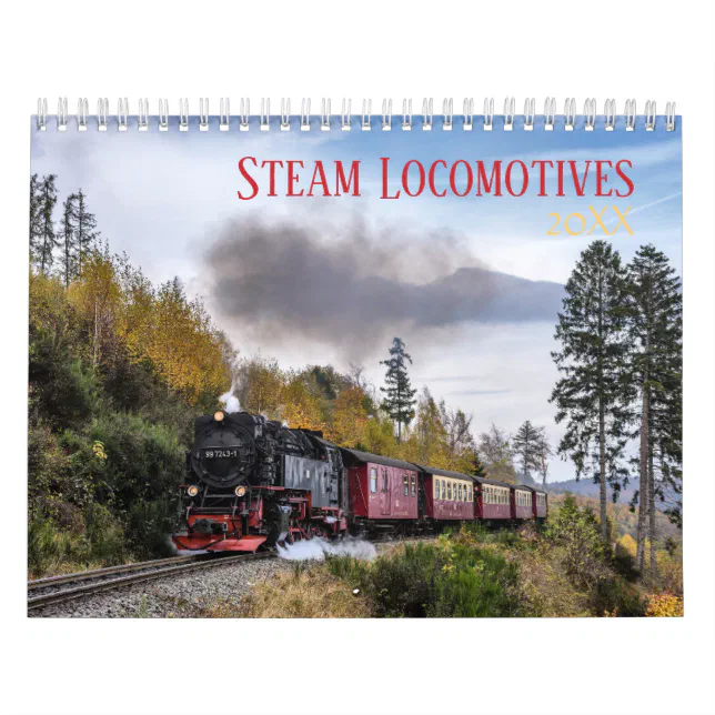 Steam Locomotive Train Calendar | Zazzle