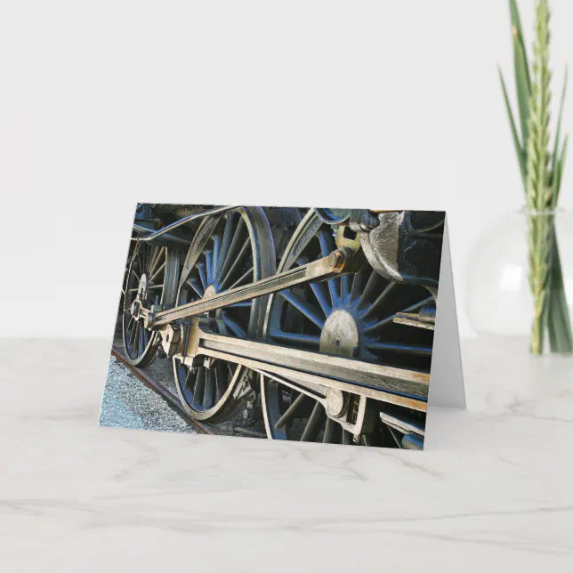 Steam Locomotive Trains Back On Track Get Well Card | Zazzle