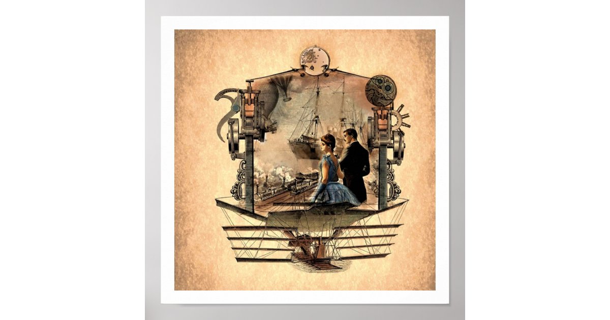 Steam Punk Art Poster 12x12 | Zazzle