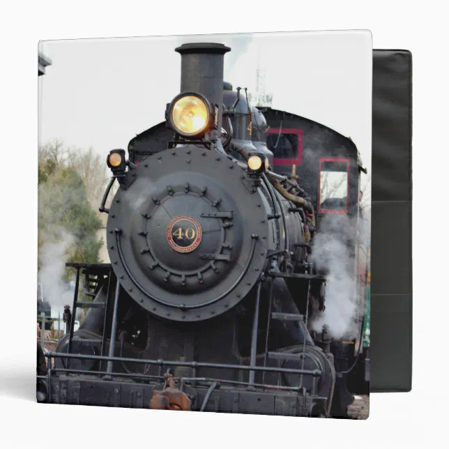 Steam Train 3 Ring Binder | Zazzle