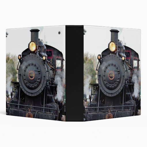 Steam Train 3 Ring Binder | Zazzle
