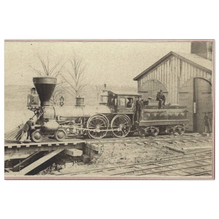steam train at depot tissue paper | Zazzle.com