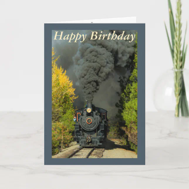 Steam Train Card | Zazzle