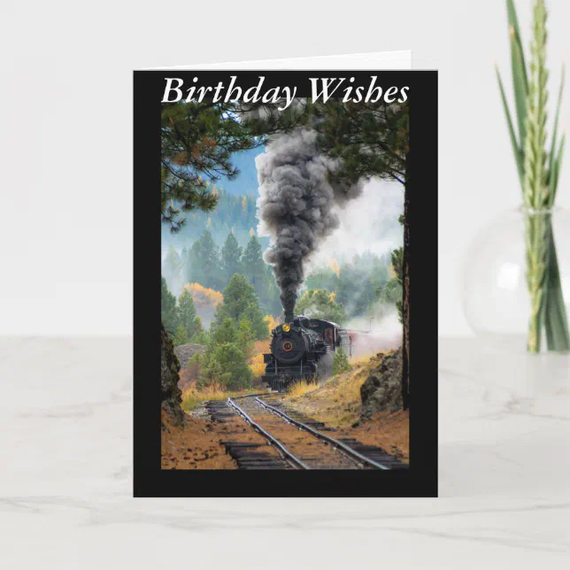 Steam Train Card | Zazzle