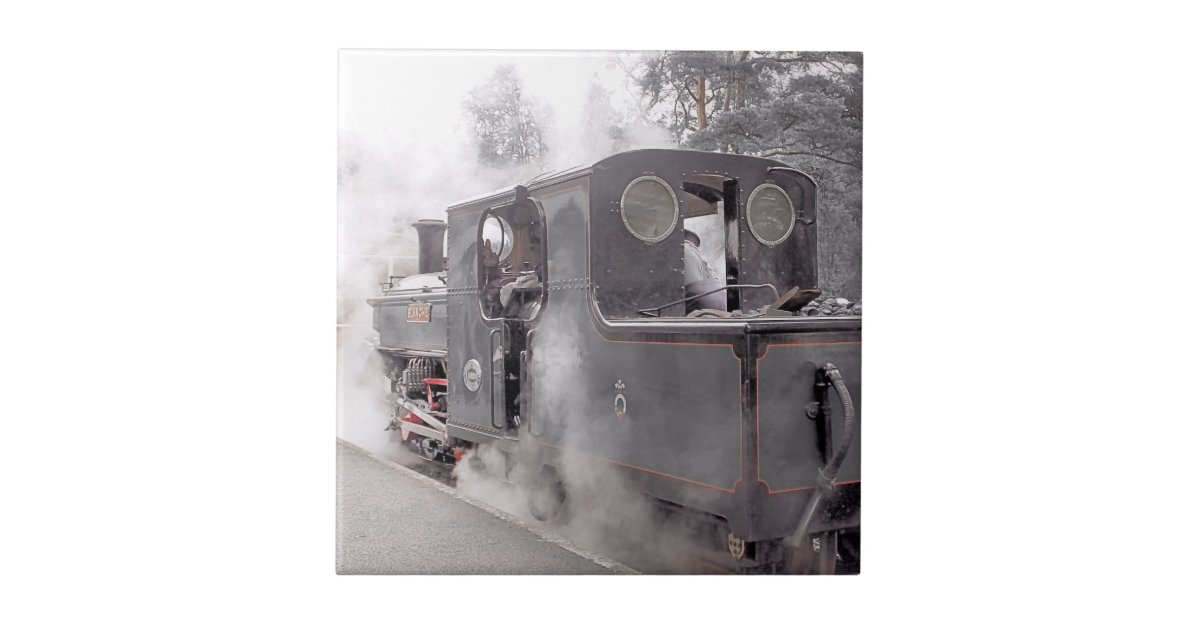 STEAM TRAIN CERAMIC TILE | Zazzle