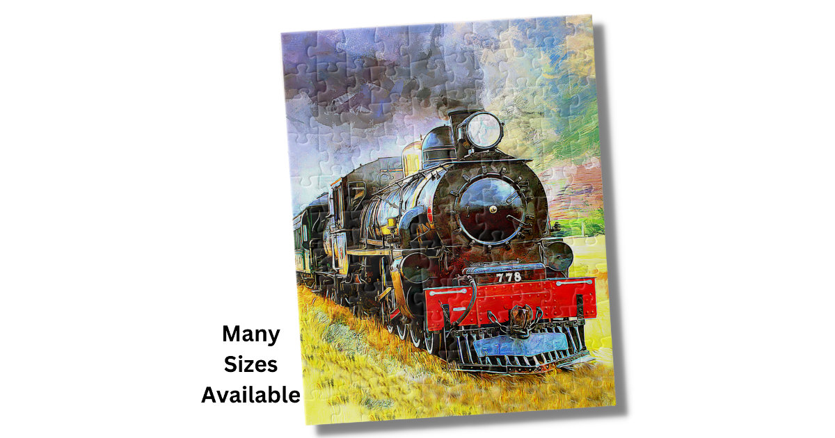 Steam Train Engine Locomotive 778 Jigsaw Puzzle | Zazzle