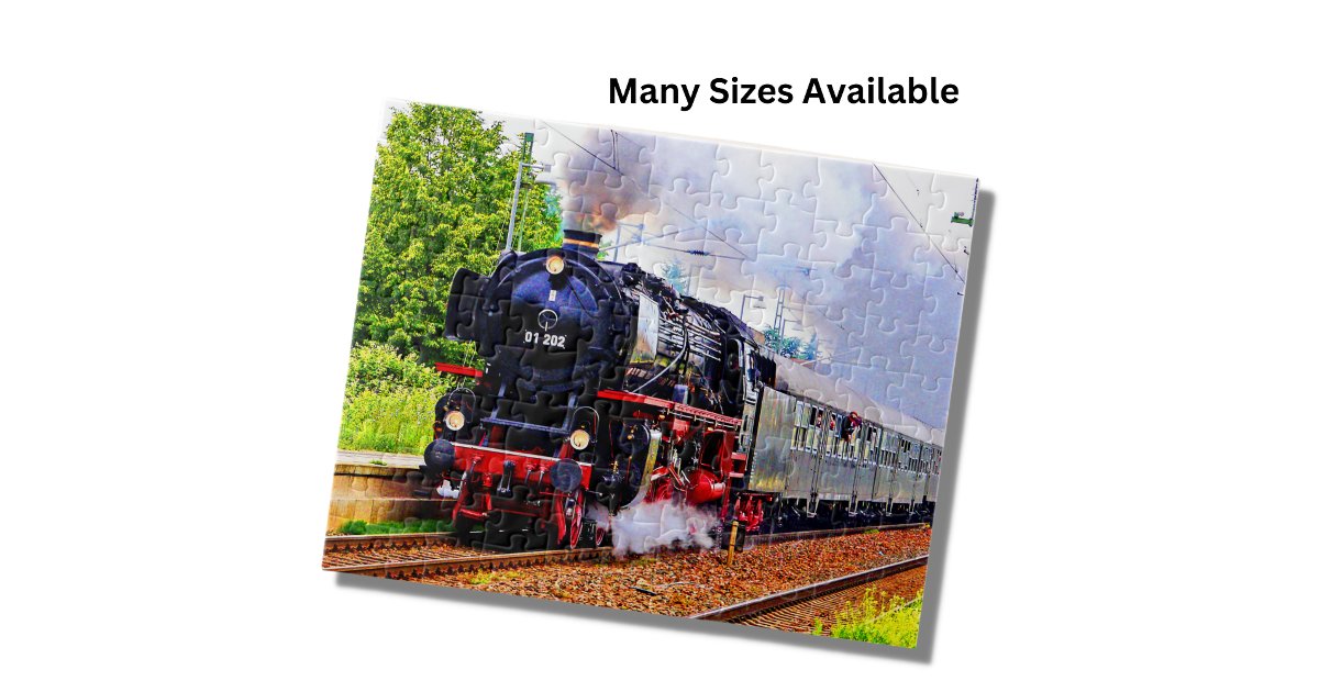Steam Train Engine Locomotive Railroad Jigsaw Puzzle | Zazzle