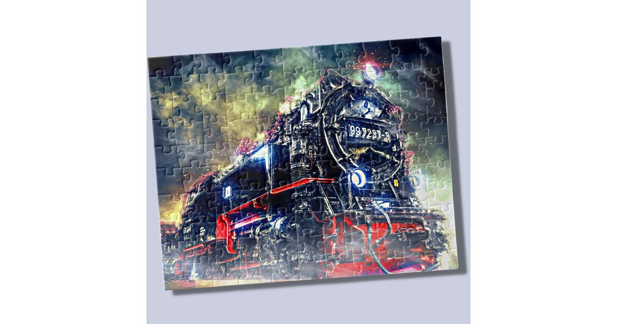 Steam Train Engine Locomotive Railroad Railway Jigsaw Puzzle | Zazzle