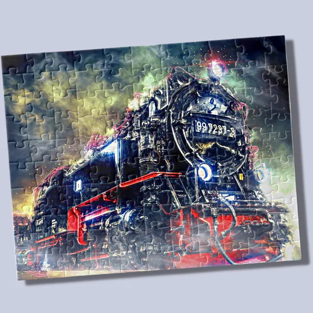 Steam Train Engine Locomotive Railroad Railway Jigsaw Puzzle | Zazzle