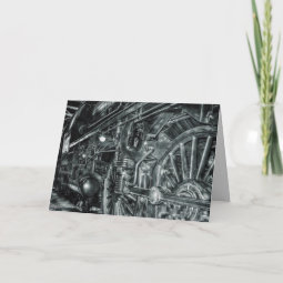 steam train greeting card | Zazzle