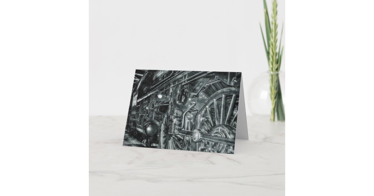 steam train greeting card | Zazzle