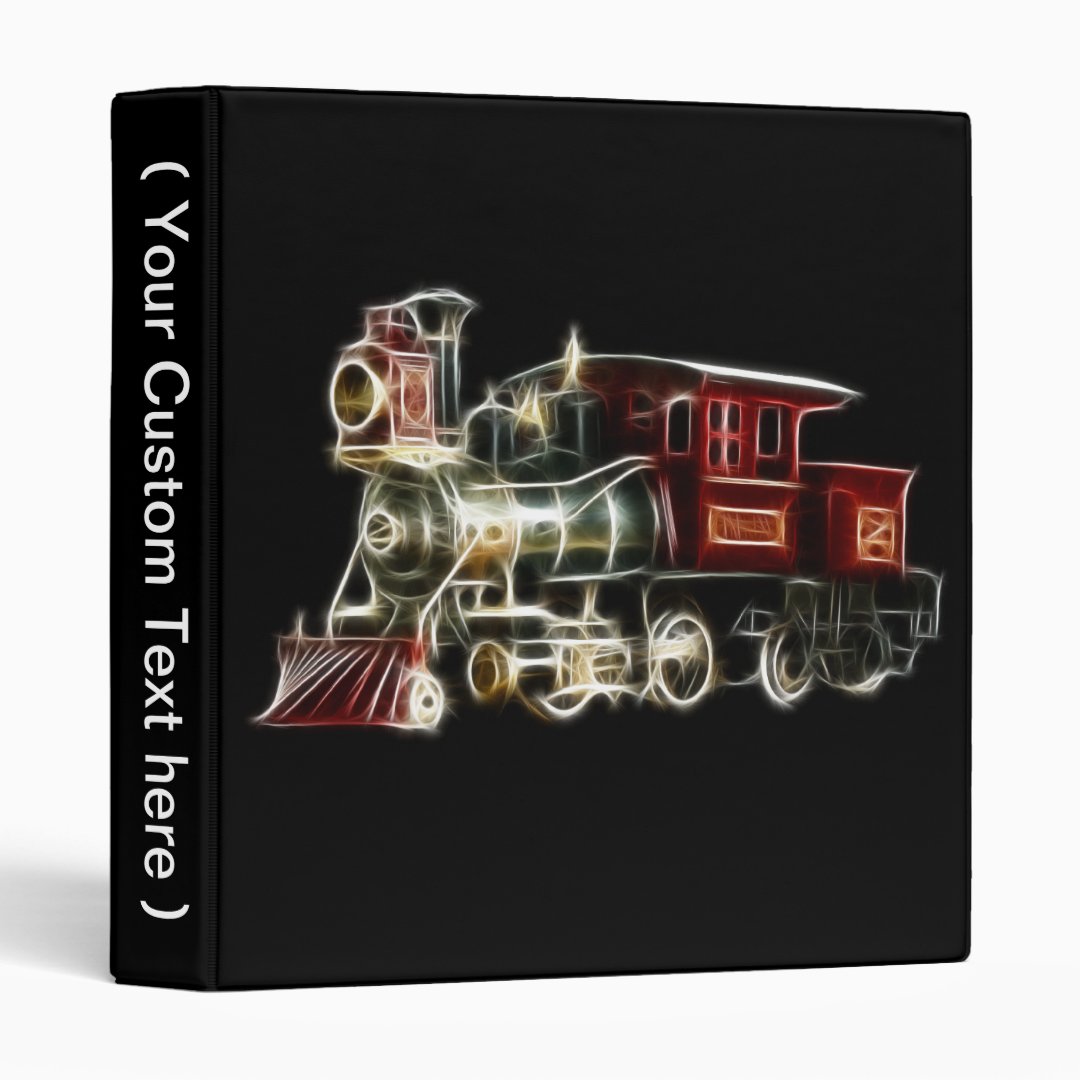 Steam Train Locomotive Engine Binder | Zazzle