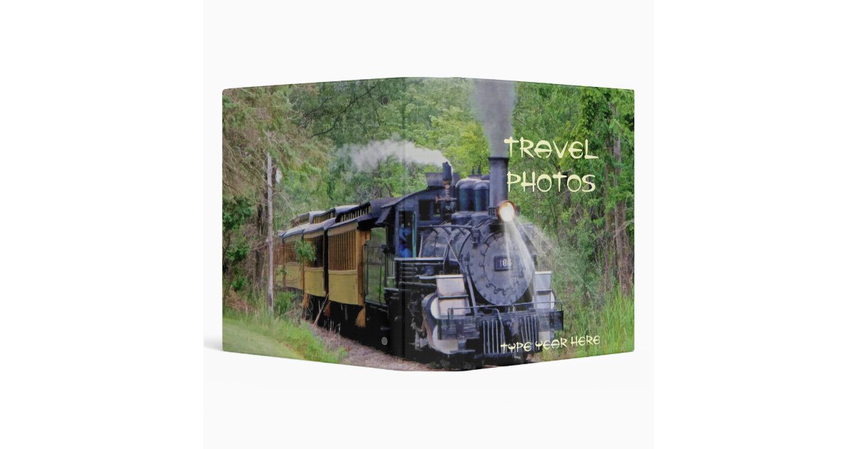 Steam Train Locomotive Travel Photo Album (Binder) Binder | Zazzle