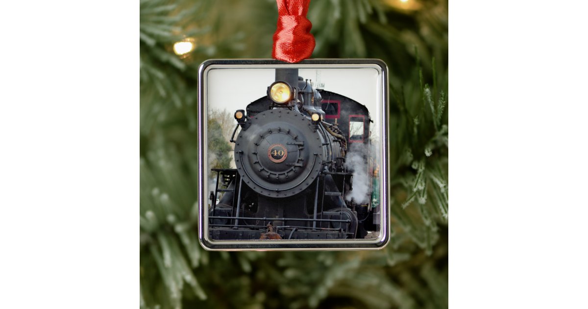 Steam Train Metal Ornament | Zazzle