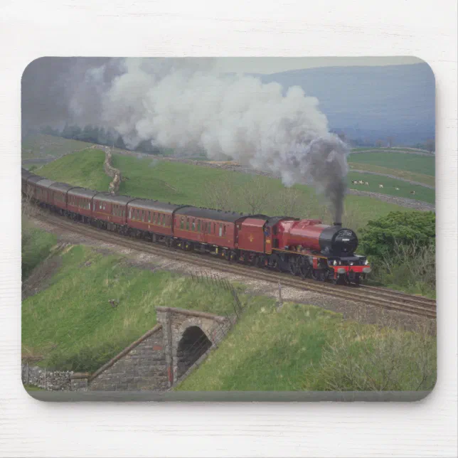 Steam train mouse pad | Zazzle