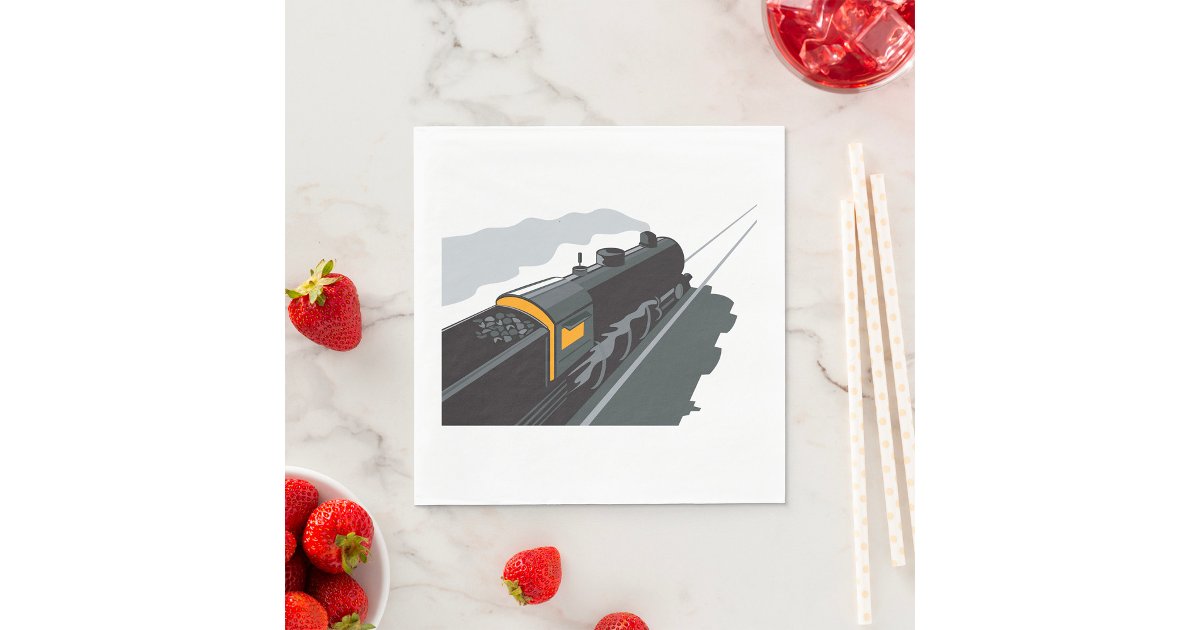 Steam Train Napkins | Zazzle