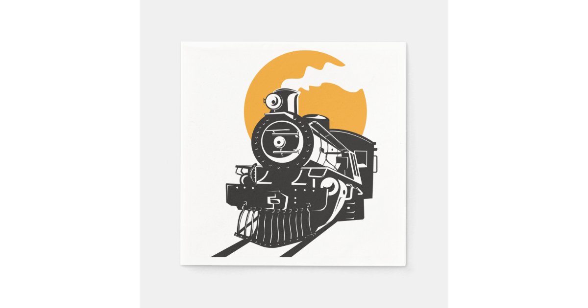 Steam Train Paper Napkins | Zazzle