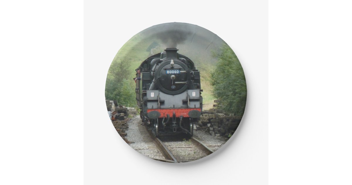 Steam Train Paper Plates | Zazzle
