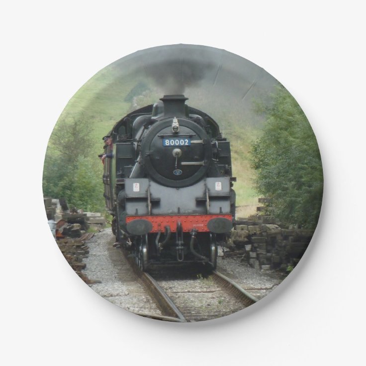 Steam Train Paper Plates | Zazzle