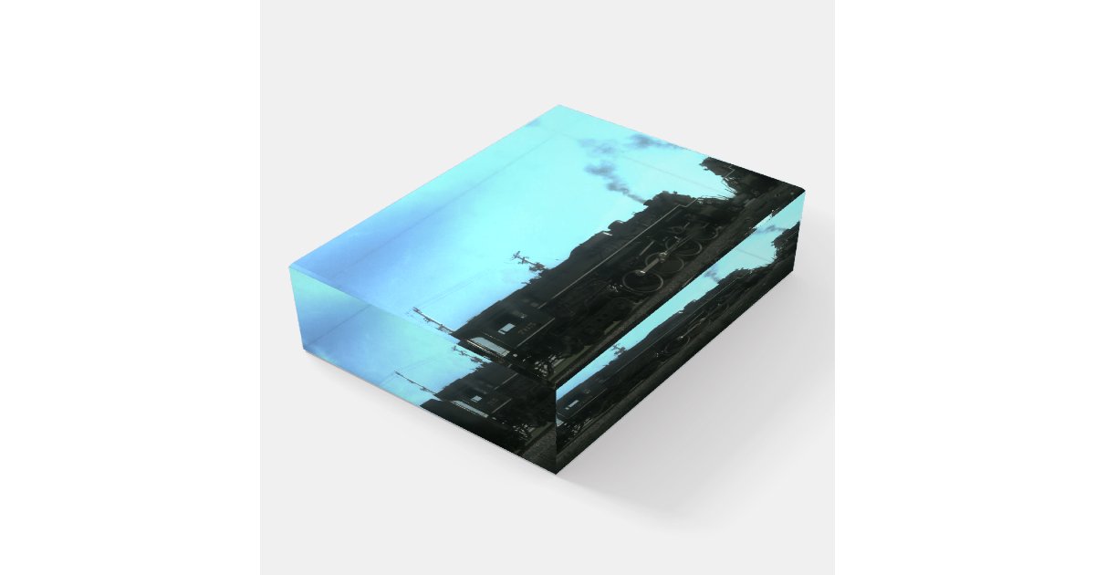 Steam train paperweight | Zazzle