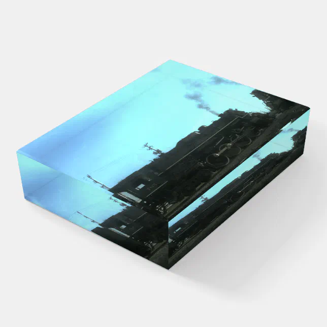 Steam train paperweight | Zazzle