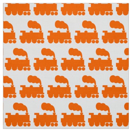 Steam Train Pattern - Deep Navy Blue and White Fabric | Zazzle