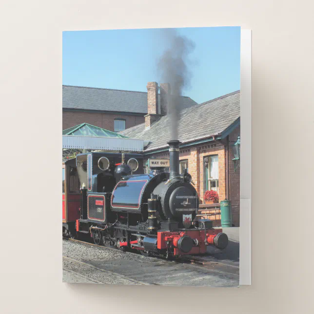 STEAM TRAIN POCKET FOLDER | Zazzle