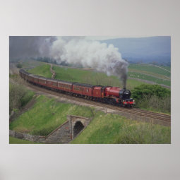 Steam train poster | Zazzle