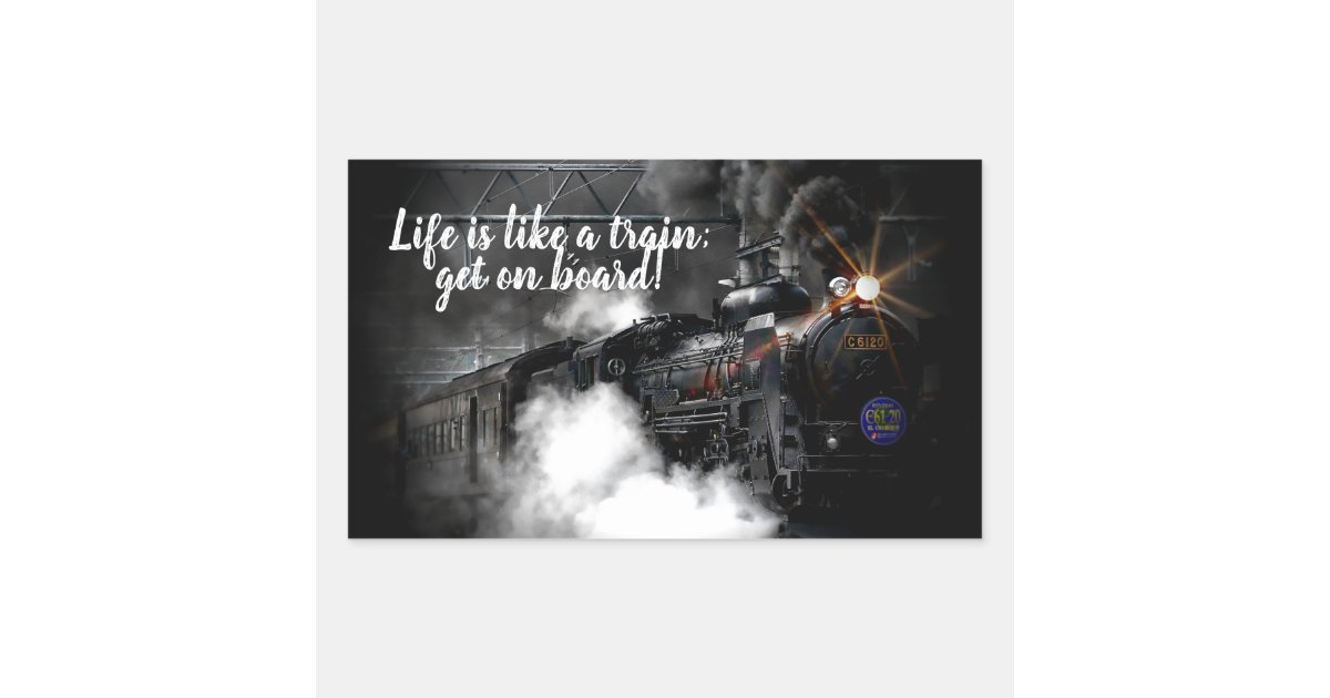 Steam Train Rectangular Sticker | Zazzle