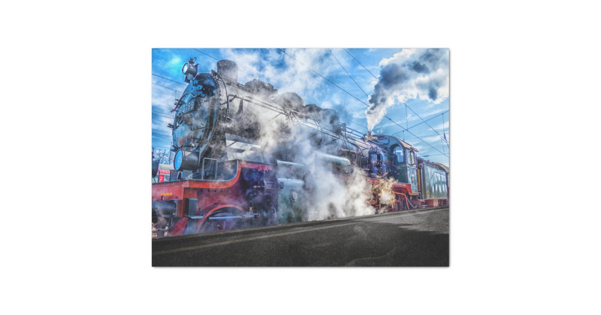 steam train tissue paper | Zazzle