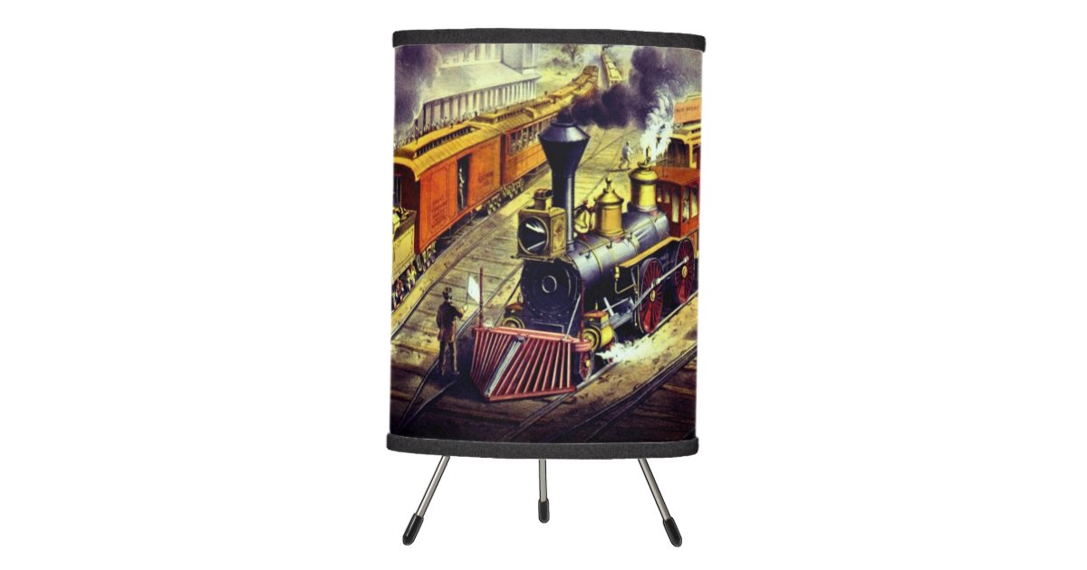 Steam Train Tripod Lamp | Zazzle