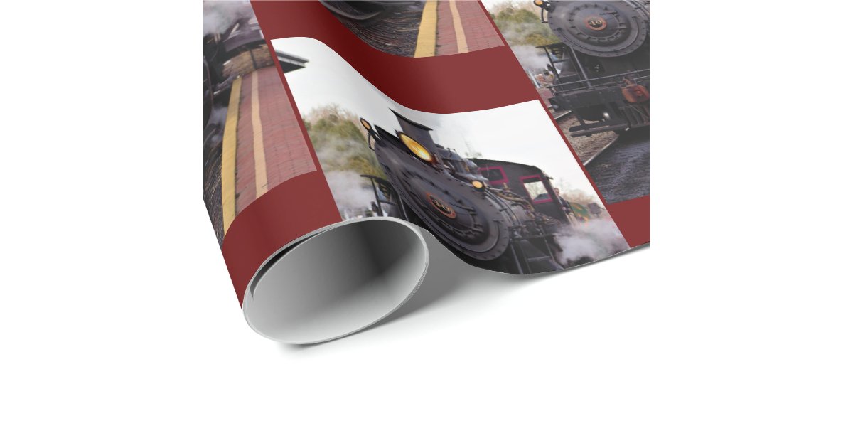 Steam Train Wrapping Paper | Zazzle
