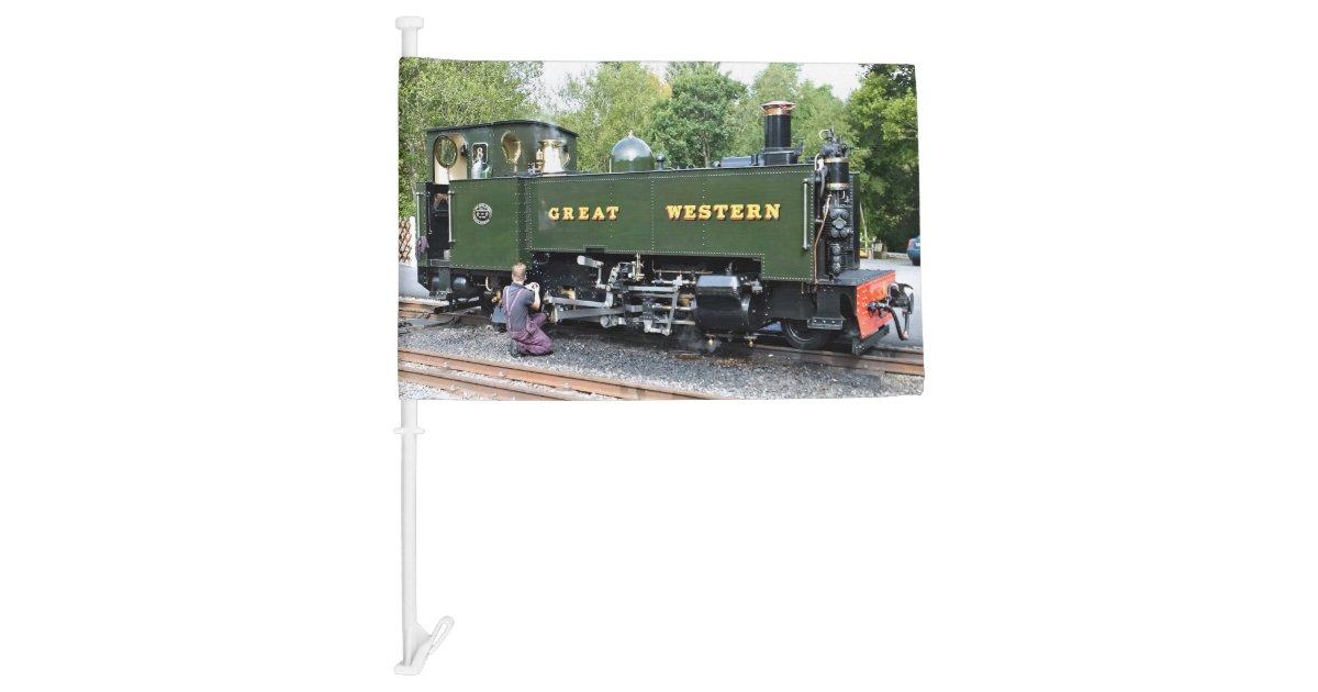 STEAM TRAINS CAR FLAG | Zazzle
