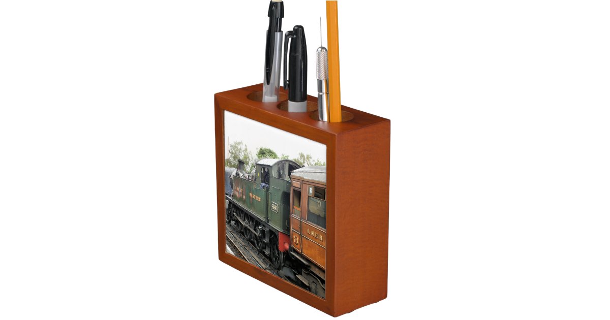 STEAM TRAINS DESK ORGANIZER | Zazzle