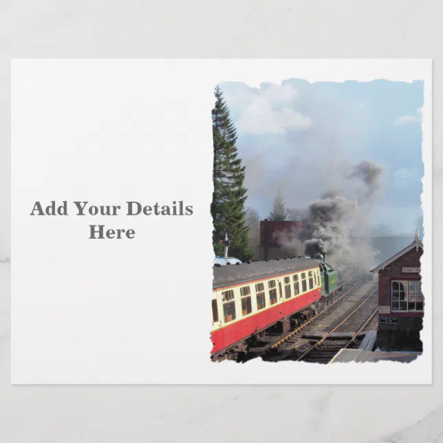 STEAM TRAINS FLYER | Zazzle