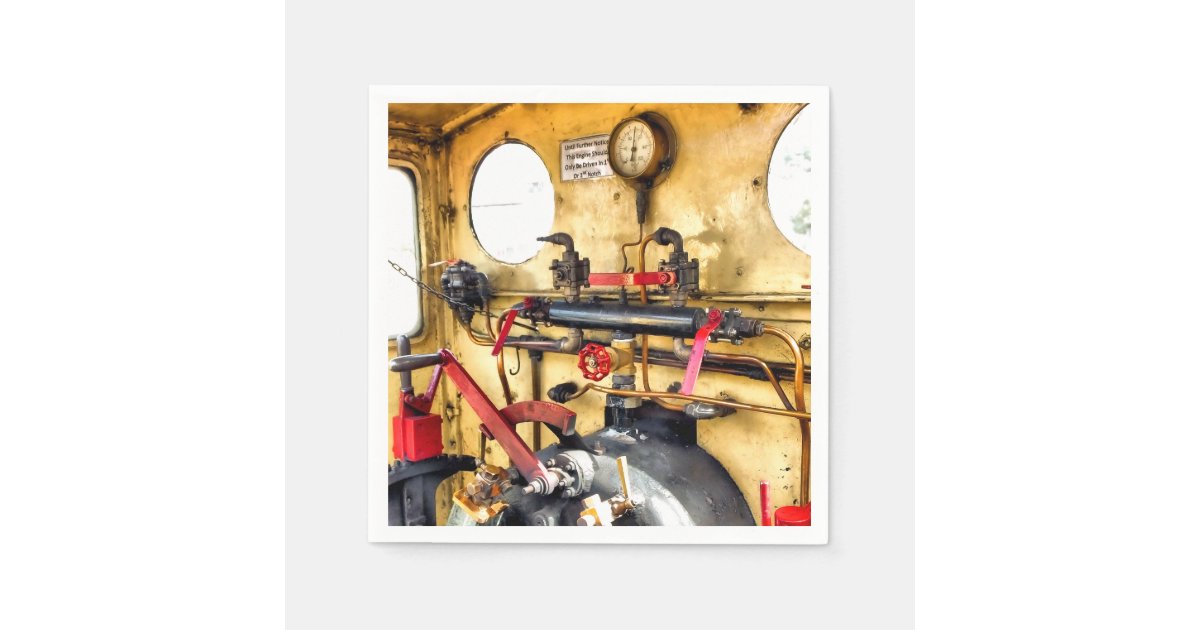 STEAM TRAINS FOOTPLATE NAPKINS | Zazzle