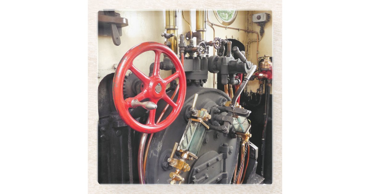 STEAM TRAINS GLASS COASTER | Zazzle