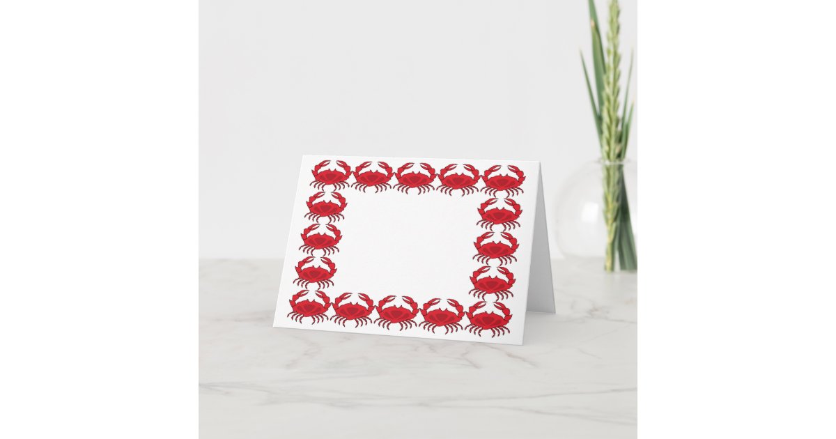 Steamed Crabs Card | Zazzle