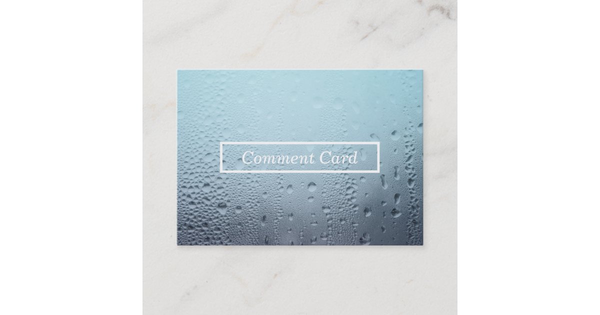 steamed glass comment card | Zazzle