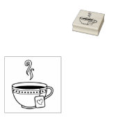Steaming Cup of Tea Rubber Stamp | Zazzle