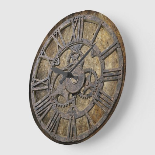 Steampunk 1 large clock | Zazzle