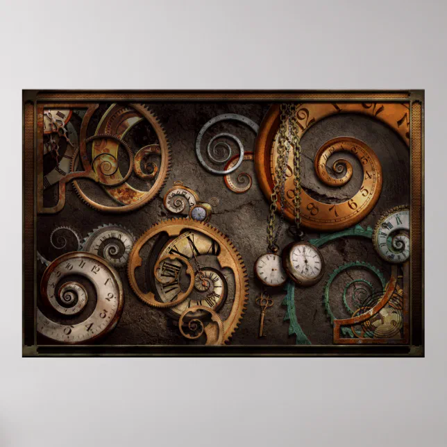 Steampunk - Abstract - Time is complicated Poster | Zazzle