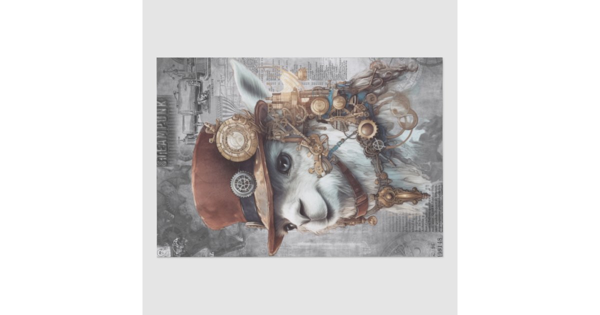 Steampunk Alpaca Tissue Paper | Zazzle