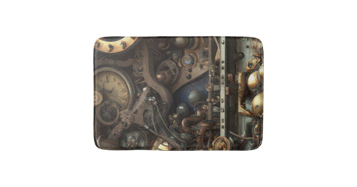 Steampunk Art Bath Mat | Zazzle