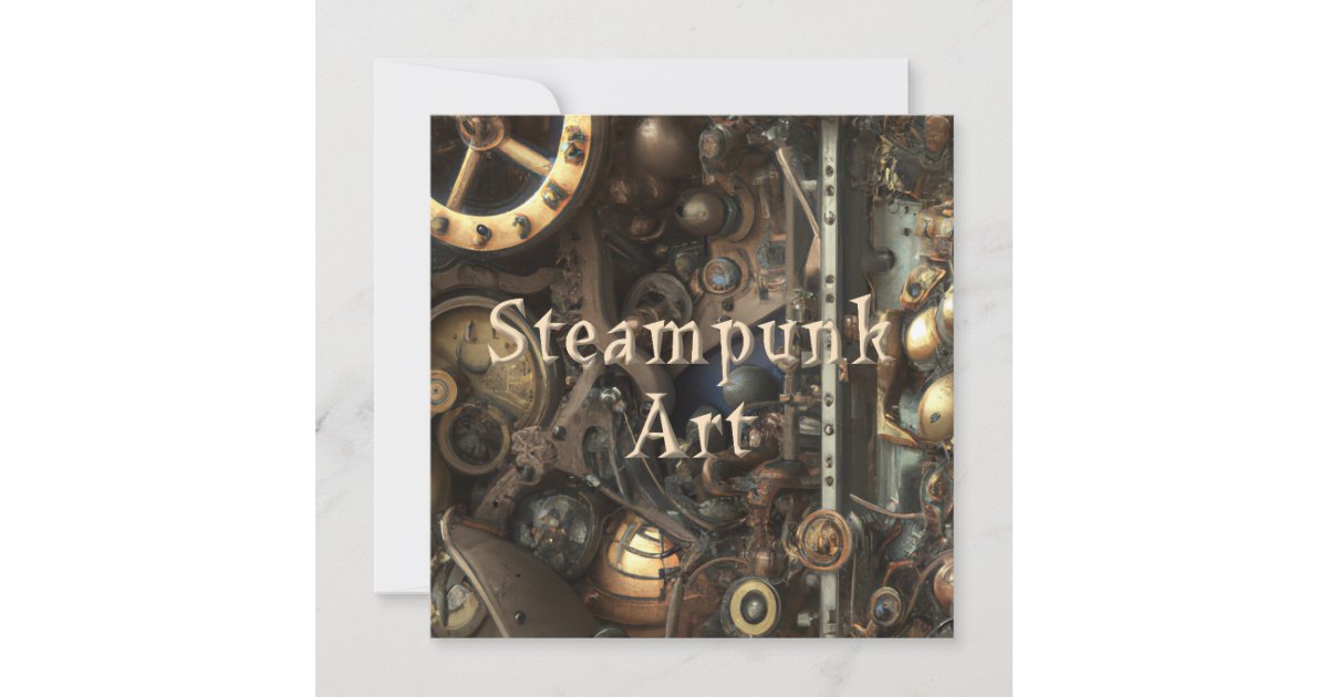 Steampunk Art Greeting Card | Zazzle