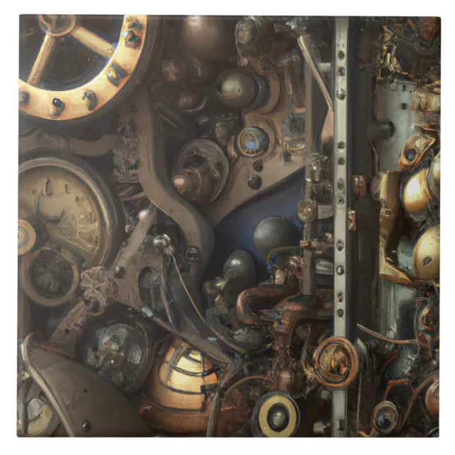Steampunk Art Tile | Zazzle