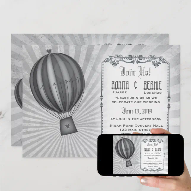 Steampunk aviator wedding template | Zazzle