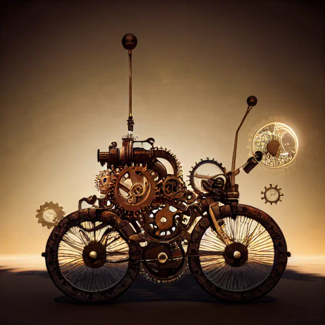 Steampunk Bicycle with Gears Napkins | Zazzle
