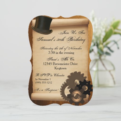 Steampunk Birthday Party Invitation | Zazzle